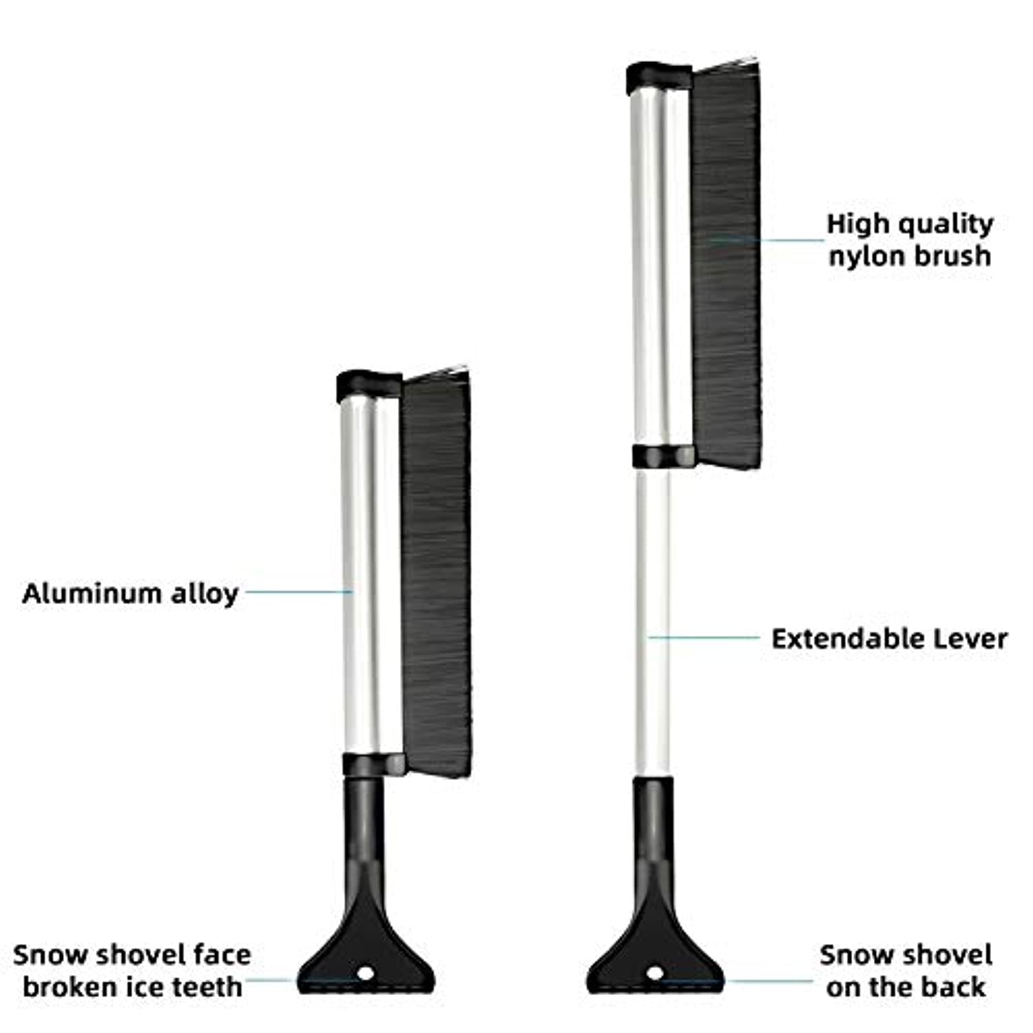 Balais A Neige Voiture LED Light Up Ice Scraper - 3-in-1 With Built-in ...